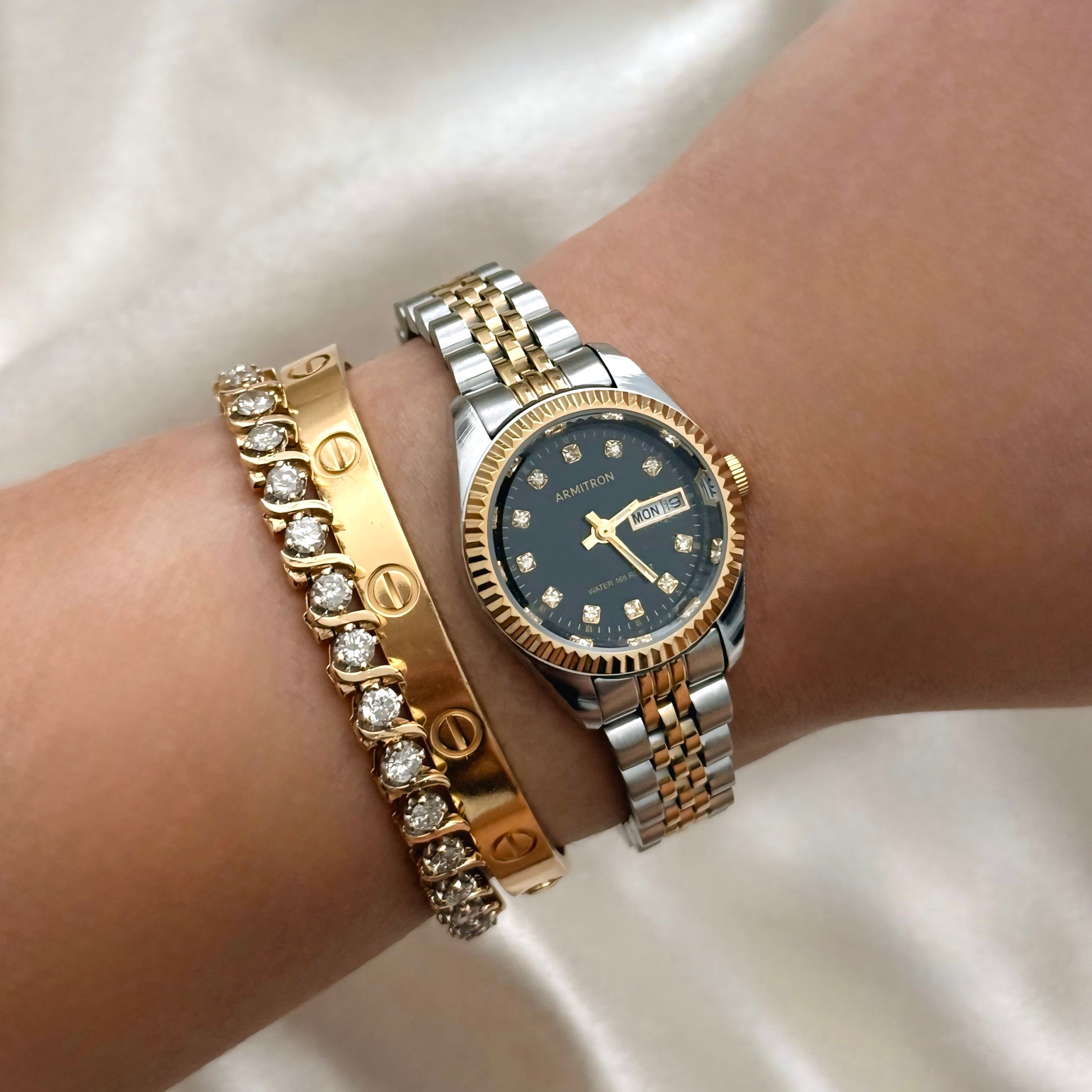 ARMITRON DIAMOND TWO-TONED WATCH – Panahon Designs